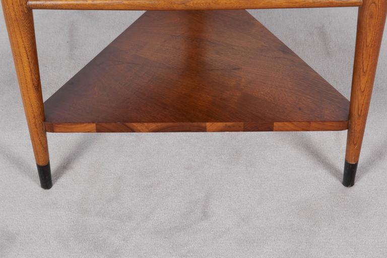 Lane Triangular Table in Walnut at 1stDibs | lane triangle end table