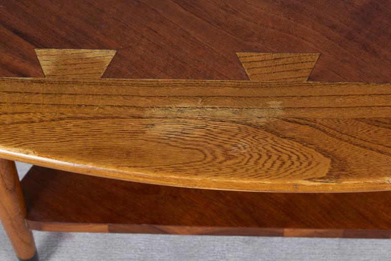 Lane Triangular Table in Walnut at 1stDibs | lane triangle end table