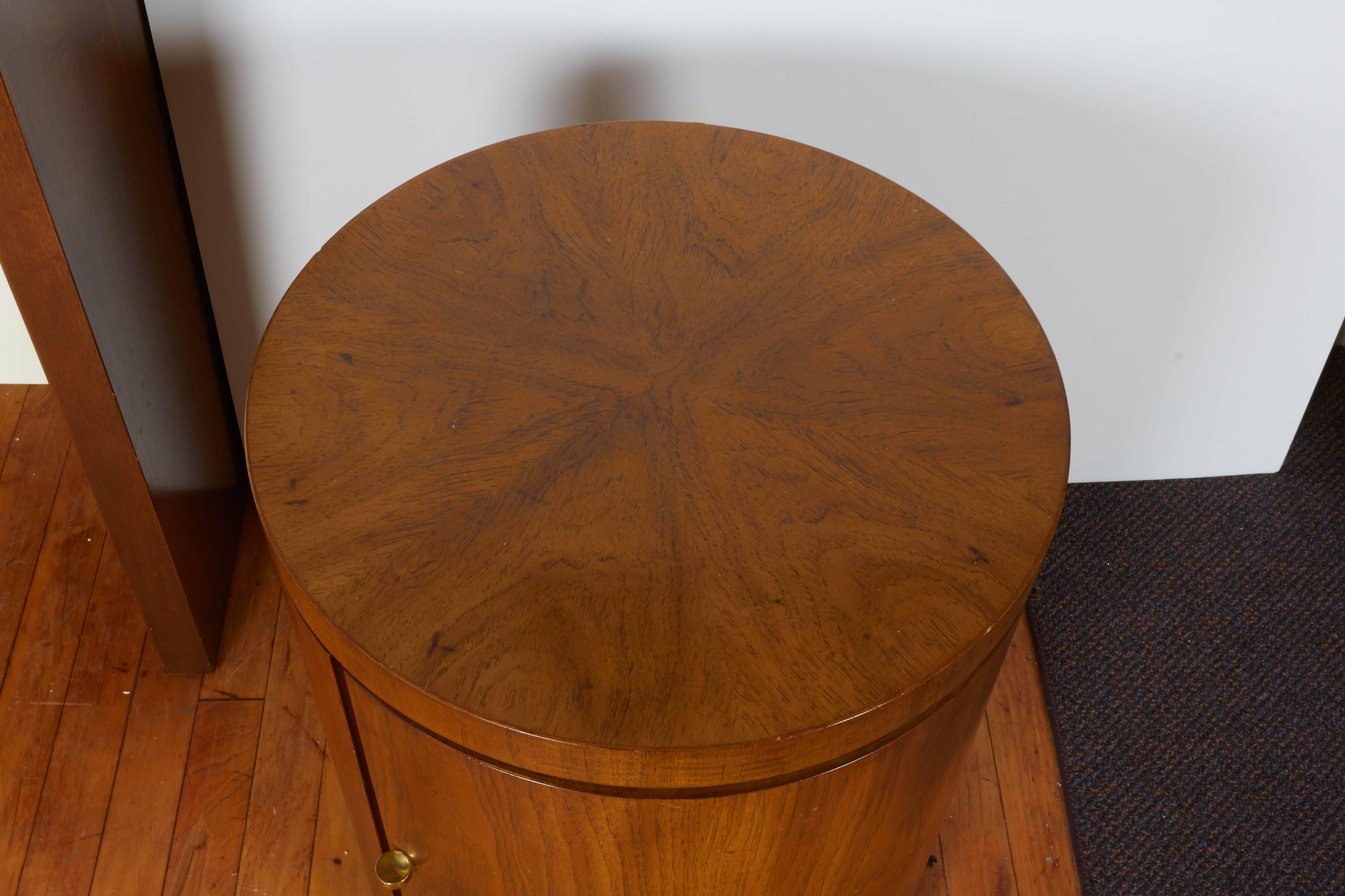 Drexel Cylinder Side Table and Cabinet at 1stDibs | cylindrical side ...