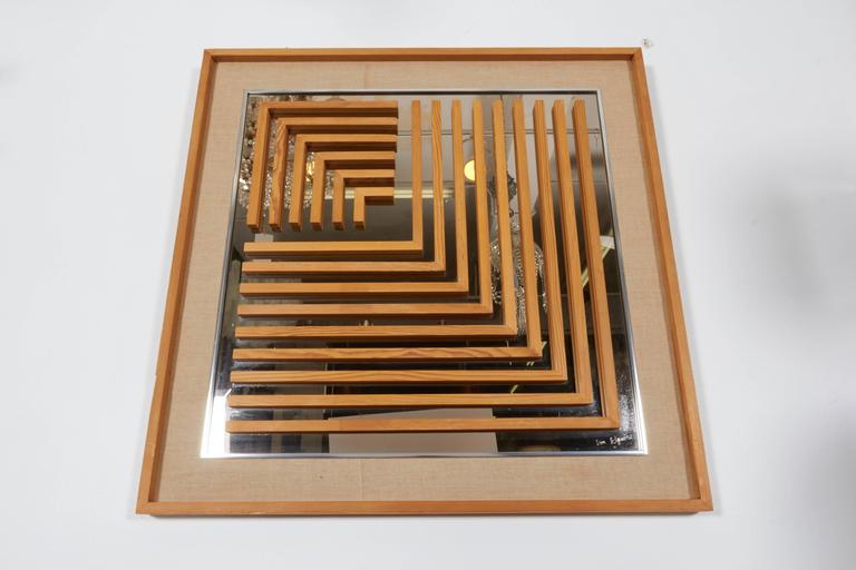 Don Alguire Op Art Mirror for Greg Copeland at 1stDibs