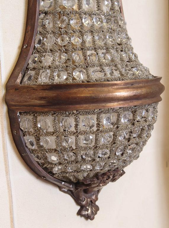 20th Century Pair of Beaded Wall Sconces at 1stDibs