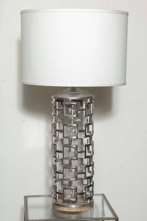 Beautiful Pair of Cubist Influence Table Lamps For Sale at 1stDibs