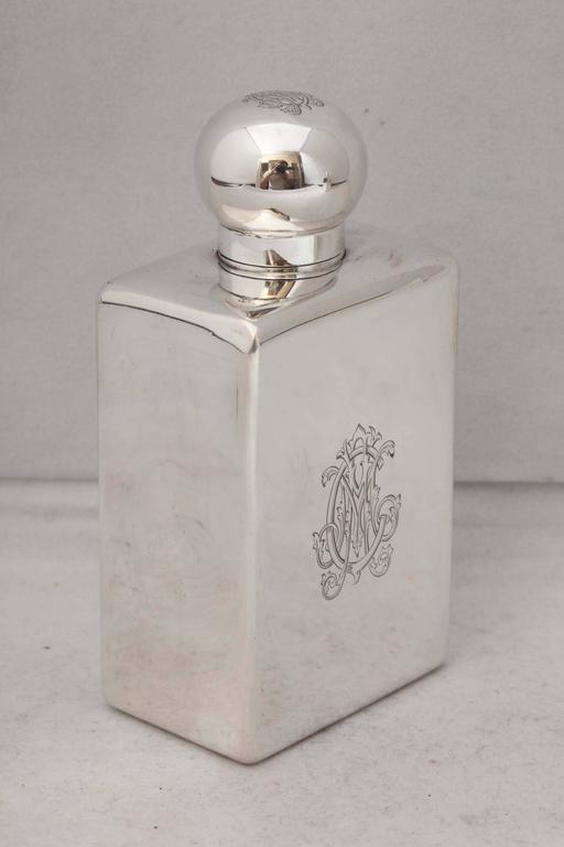 Pair of Edwardian, French All Sterling Silver Cologne Bottles at 1stDibs