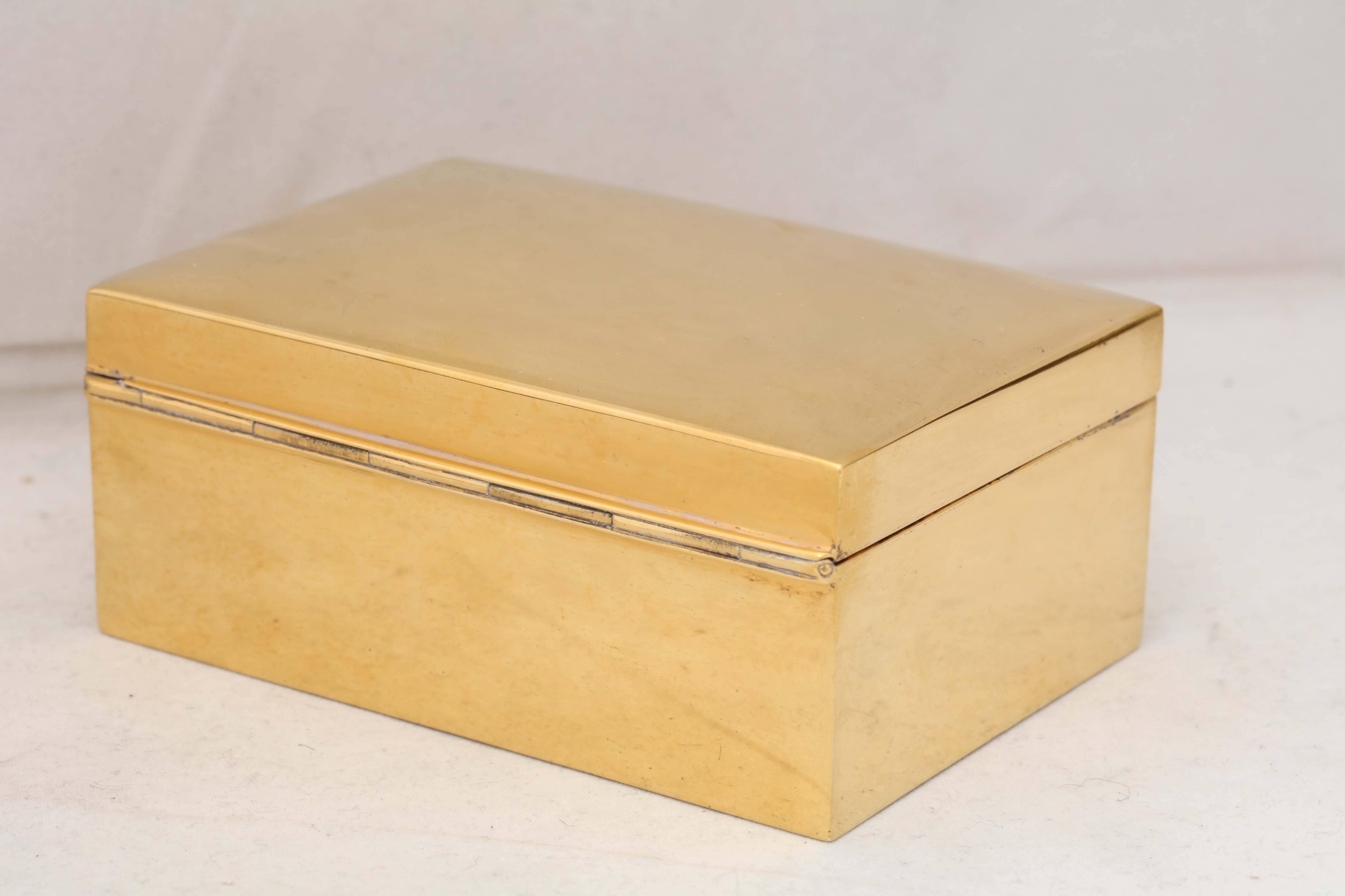 Art Deco Tiffany and Co. Sterling Silver-Gilt Table/ Jewelry Box at 1stDibs