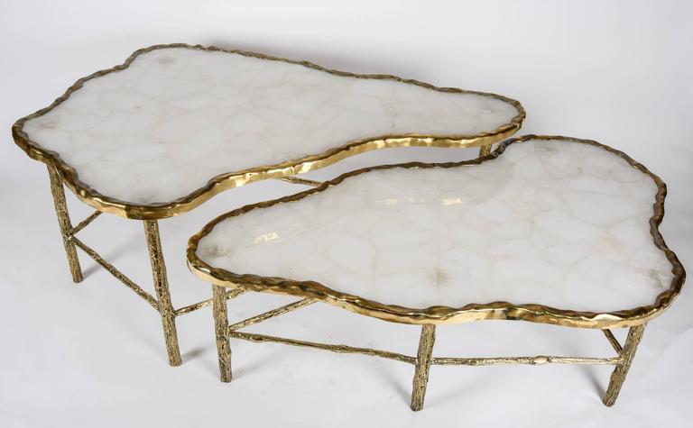 Pair of Rock Crystal Coffee Tables For Sale at 1stDibs | crystal rock ...