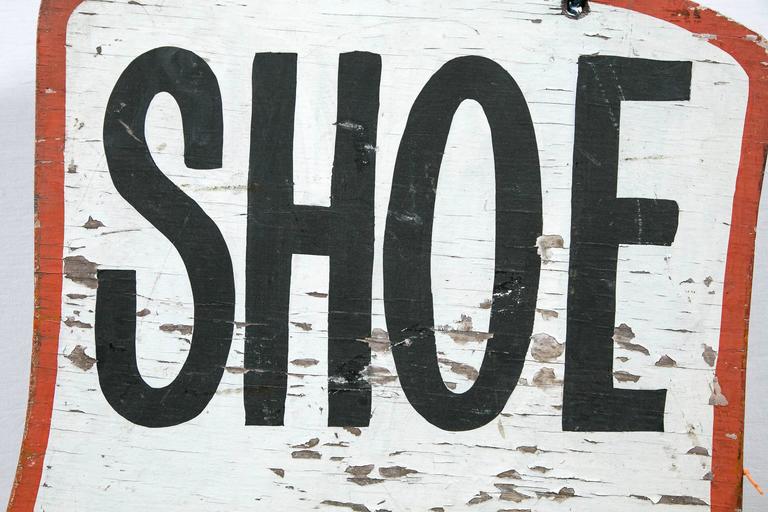 Vintage Shoe Repair Shop Sign For Sale at 1stDibs