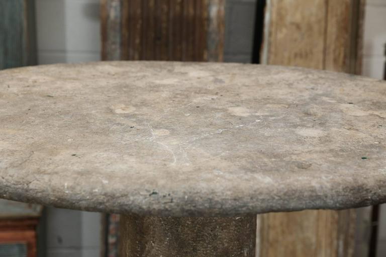 Ancient Italian Oval Shape Stone Garden Table with Original Stone Base ...