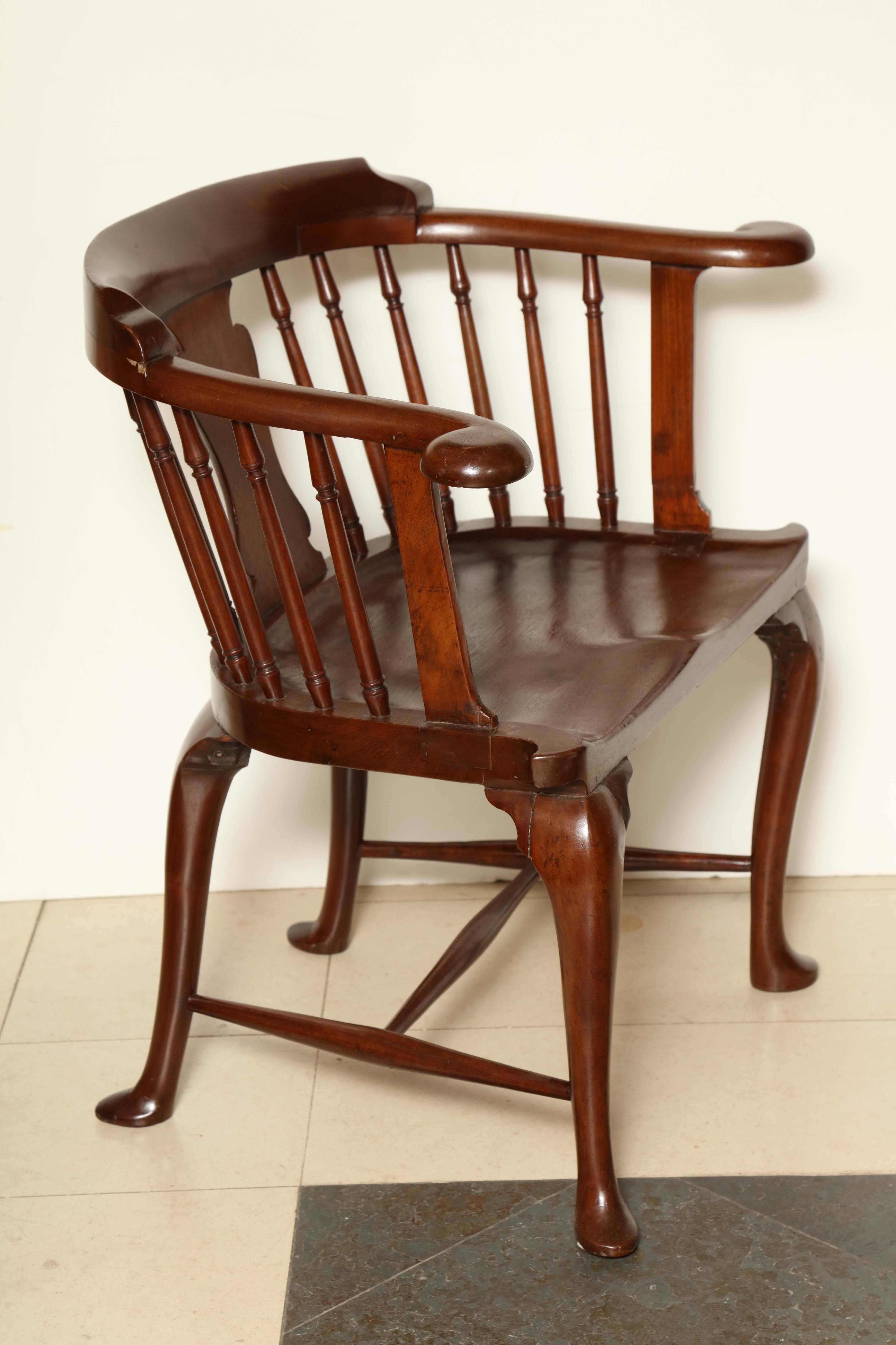 Rare Mahogany Captain's Chair at 1stDibs | captains chair, mahogany ...