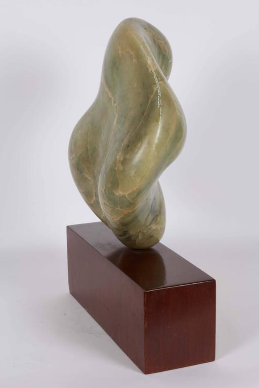 Abstract Sculpture 'Torso' in Green Soapstone at 1stDibs
