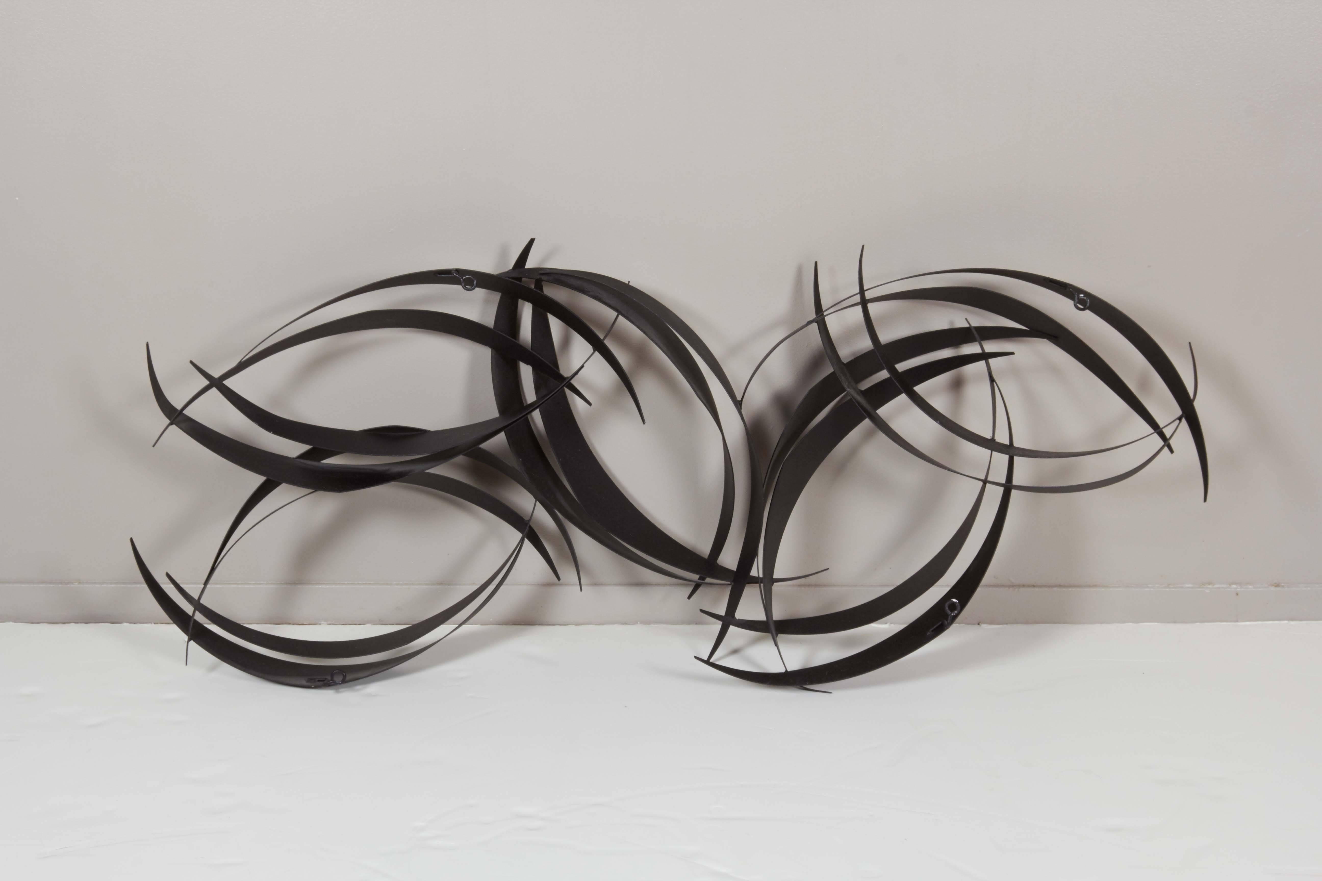 Curtis Jere Abstract Black Metal Wall Sculpture at 1stDibs | black wall ...