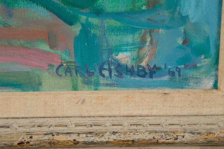 Carl Ashby American Abstract Expressionist Artist, Oil on Canvas at 1stDibs