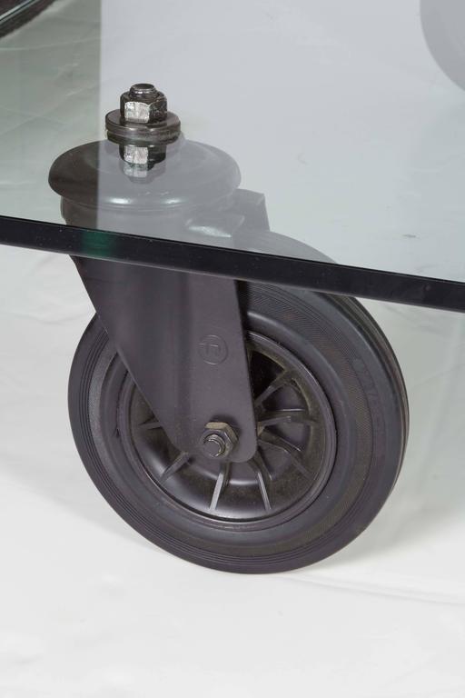 Gae Aulenti 'Tavolo con Ruote' Table for Fontana Arte at 1stDibs