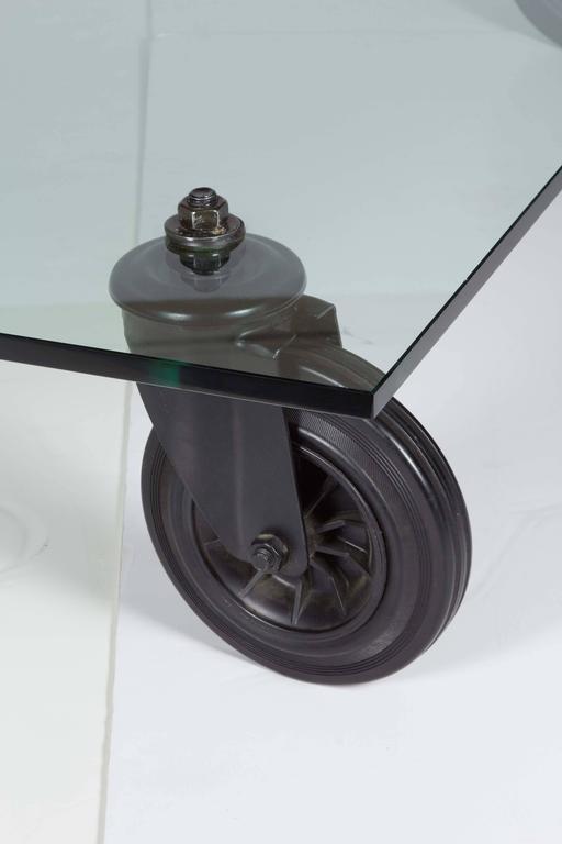 Gae Aulenti 'Tavolo con Ruote' Table for Fontana Arte at 1stDibs