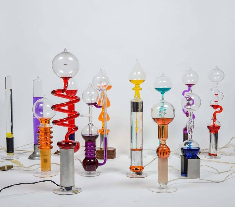 Collection of Test Tubes Lamps with Bubbling Colored Liquid For Sale at ...