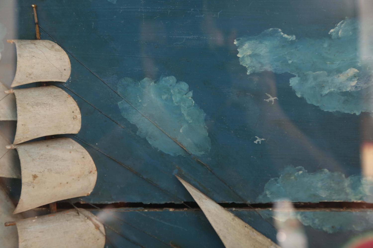 Two Superb 19th Century Naval Sailing Ship Dioramas For Sale at 1stdibs