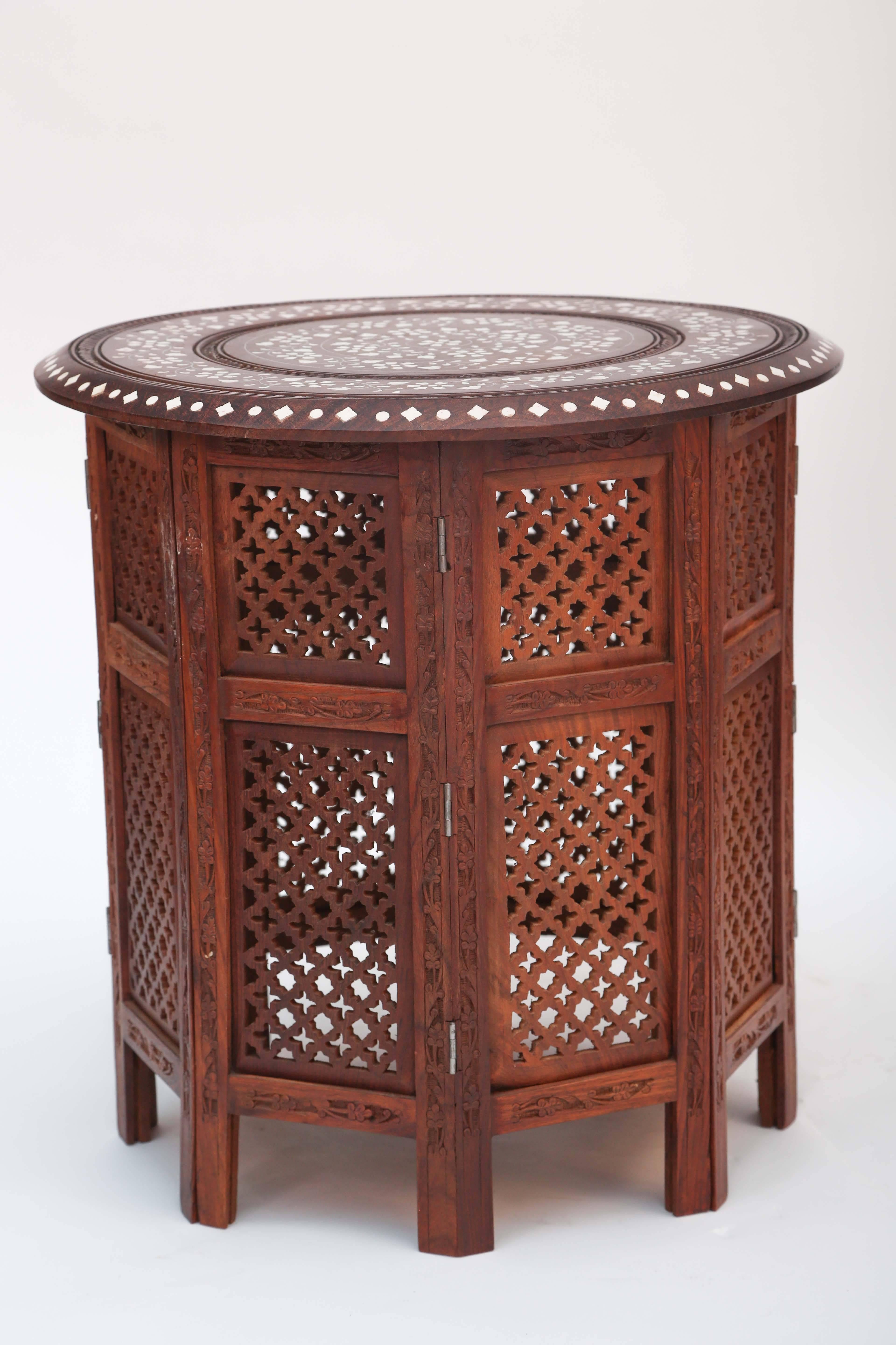 Anglo-Indian Inlaid Travel Table at 1stDibs