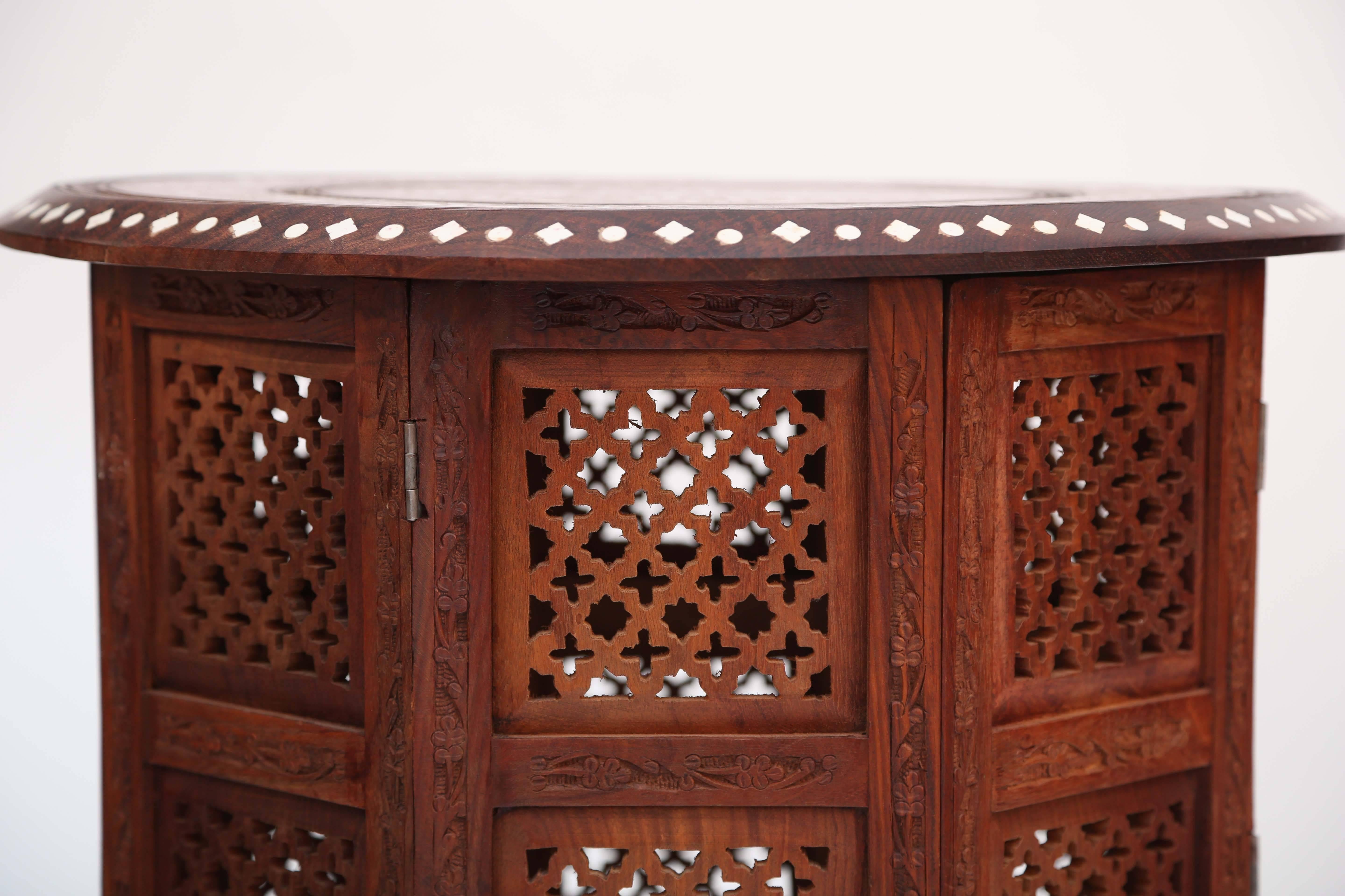 Anglo-Indian Inlaid Travel Table at 1stDibs
