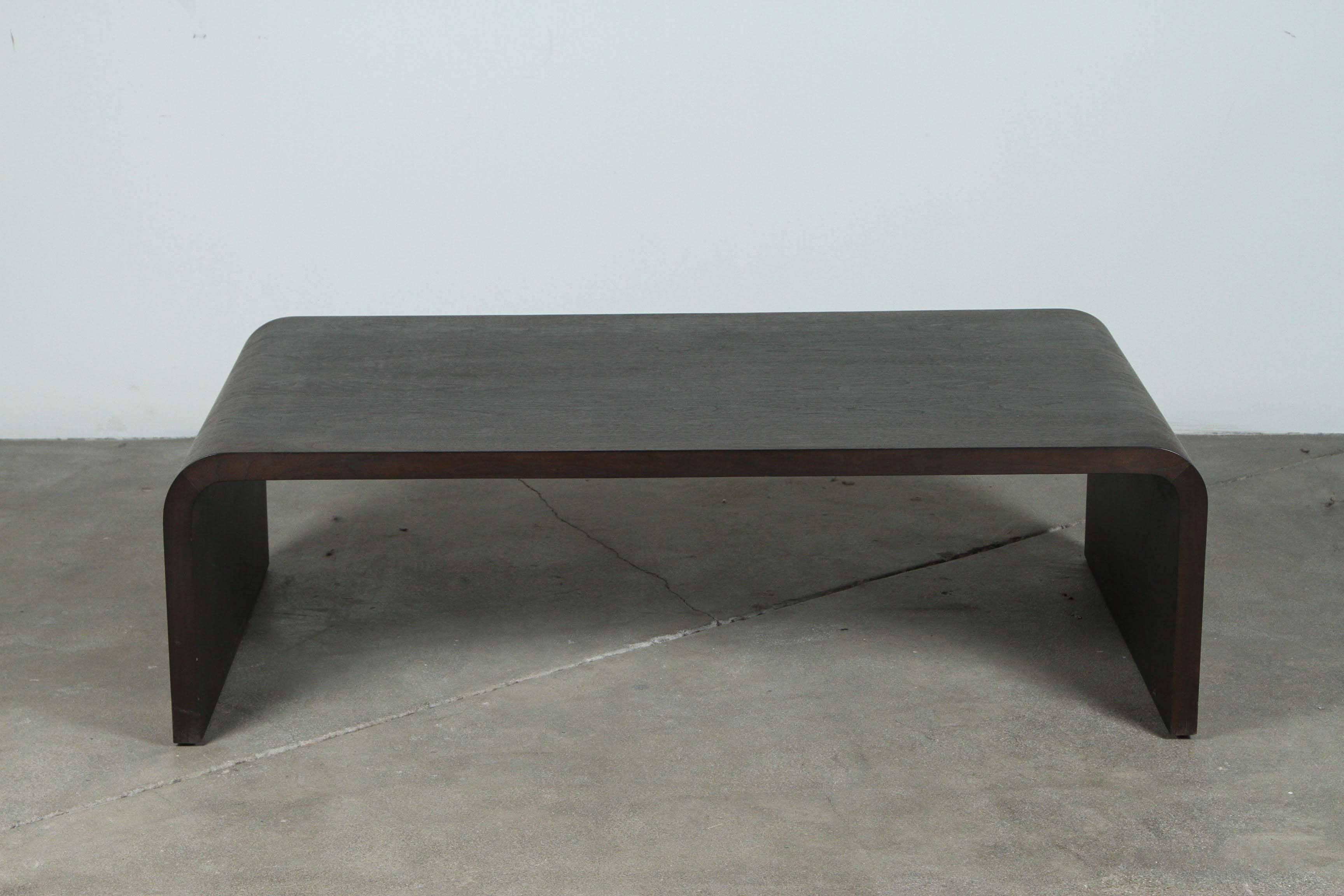 Mahogany Stained Bentwood Waterfall Cocktail Table at 1stDibs | black ...