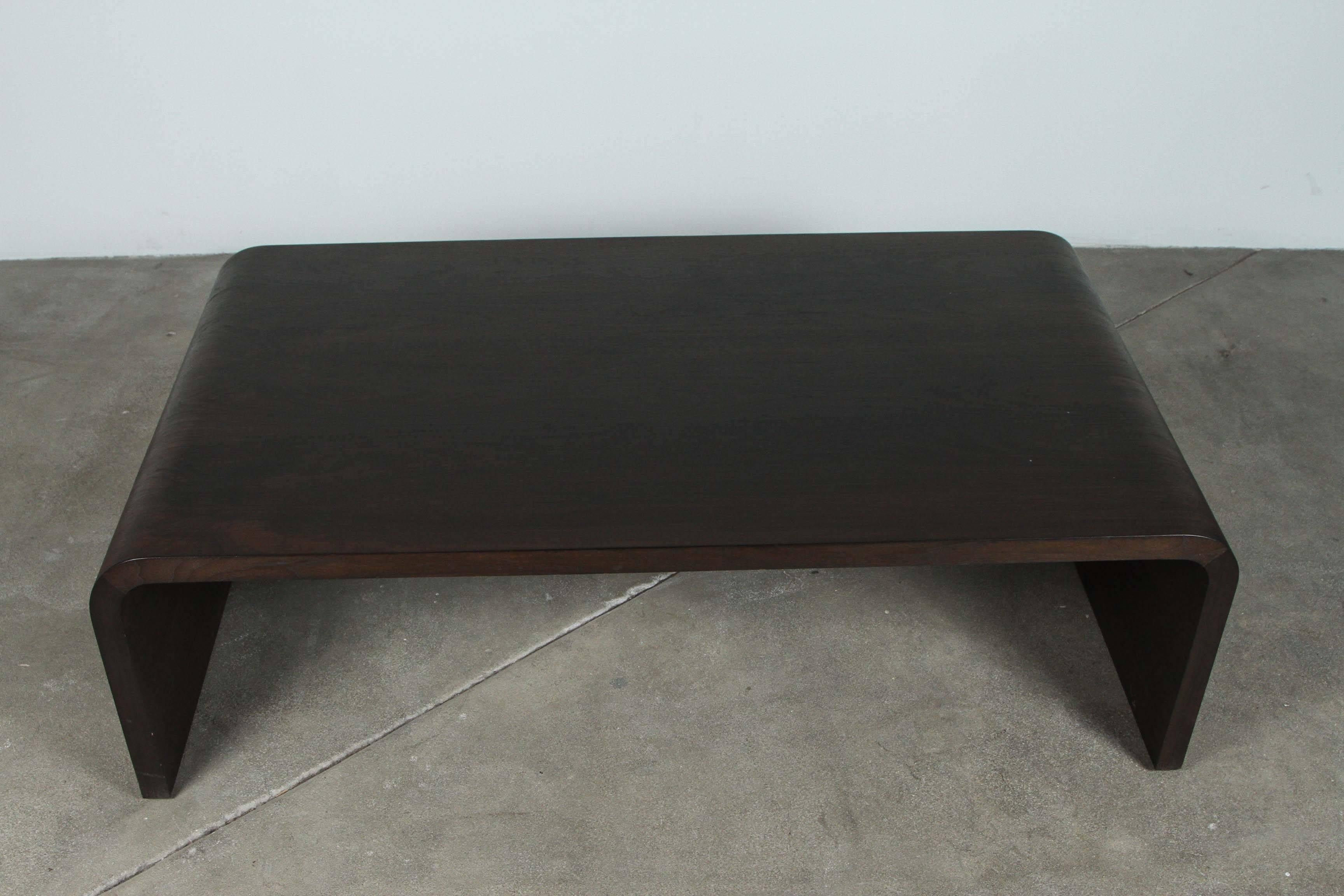 Mahogany Stained Bentwood Waterfall Cocktail Table at 1stDibs | black ...