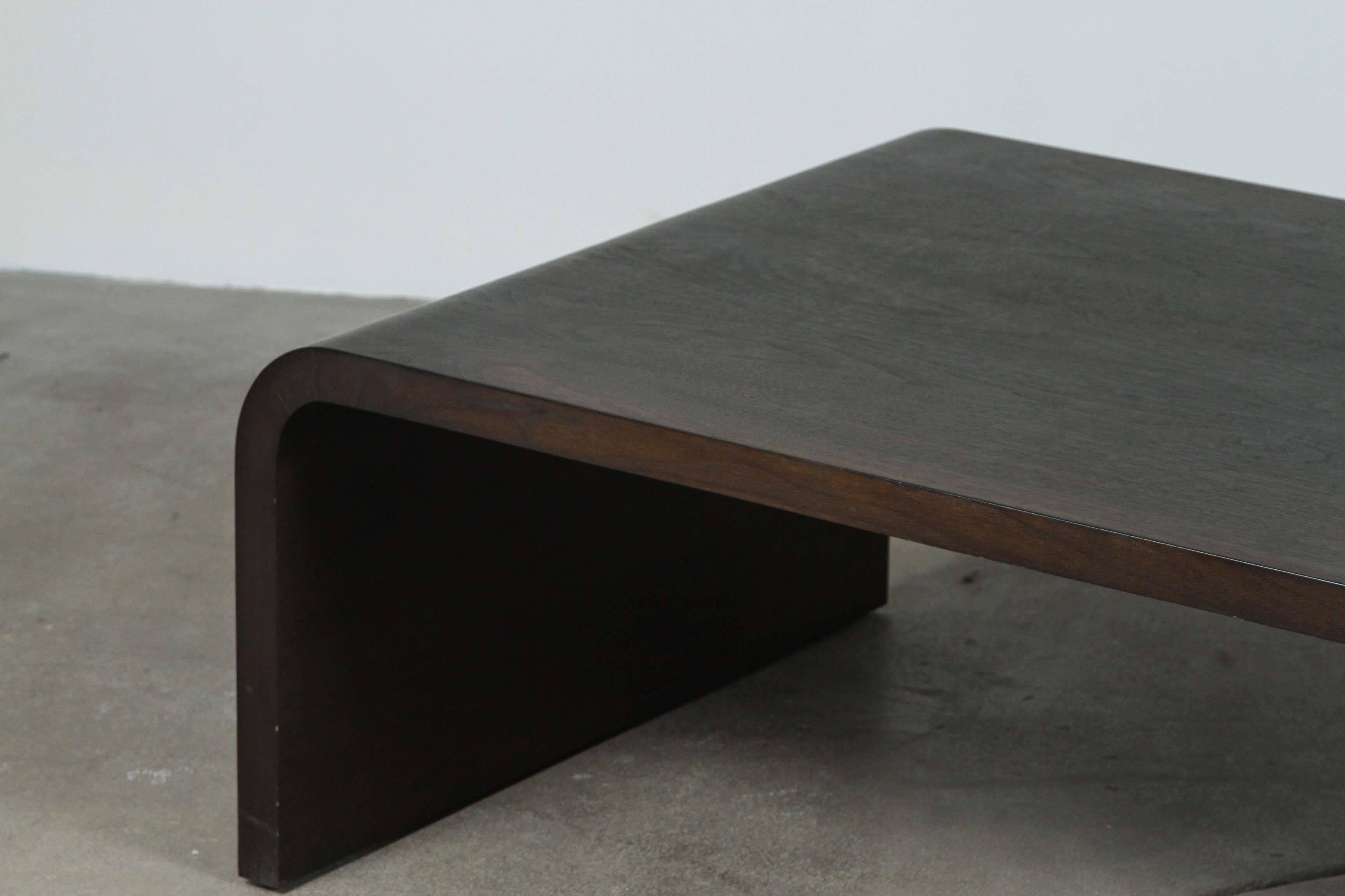 Mahogany Stained Bentwood Waterfall Cocktail Table at 1stDibs | black ...