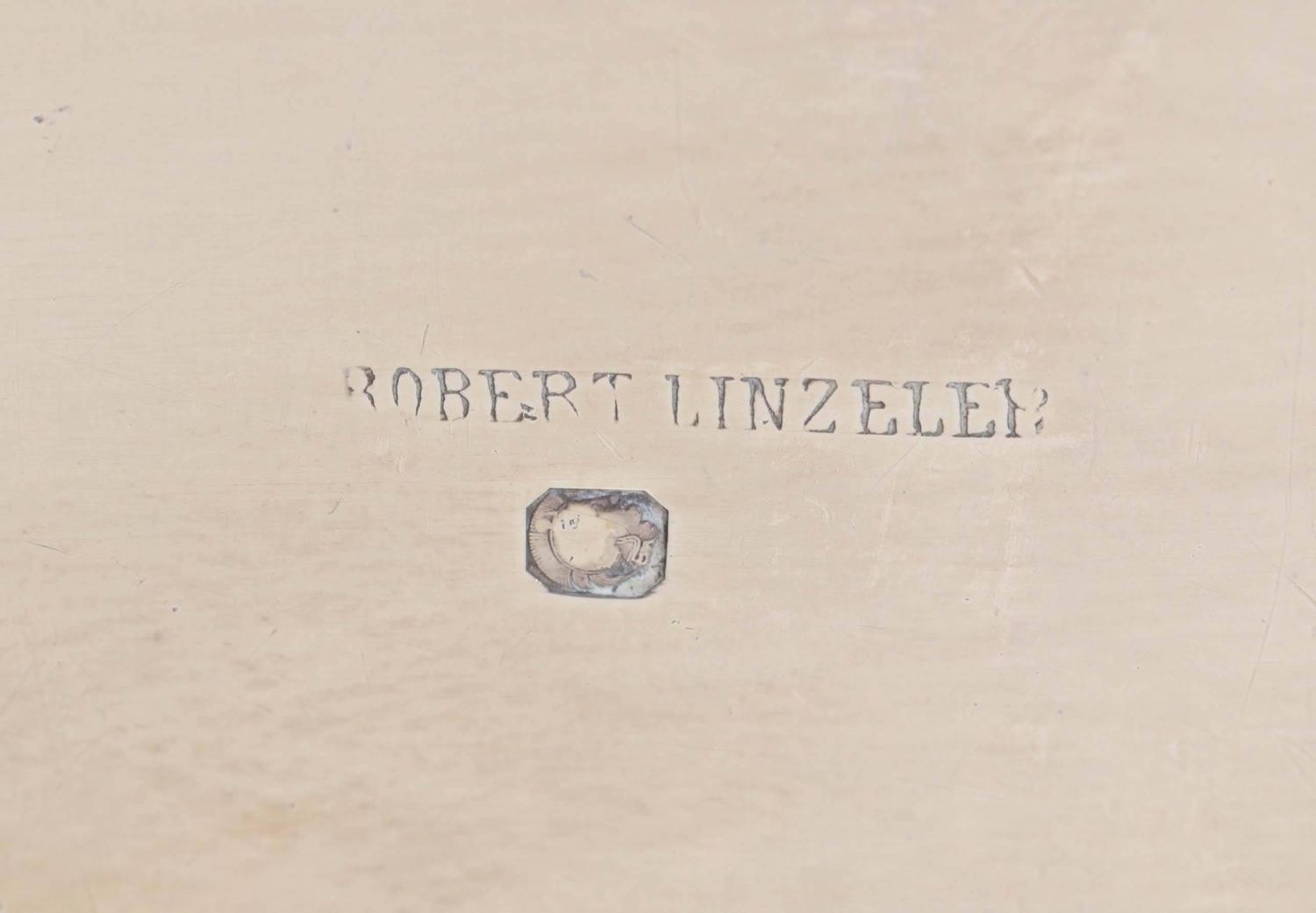 Robert Linzeler French Art Deco Silver Sauciere Mounted on Tray For Sale at 1stdibs