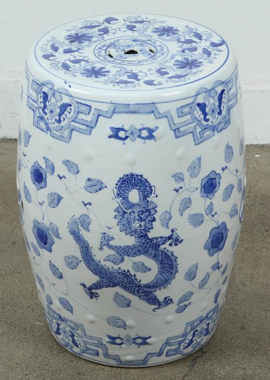 White and Blue Chinese Ceramic Garden Stool at 1stDibs | ceramic ...
