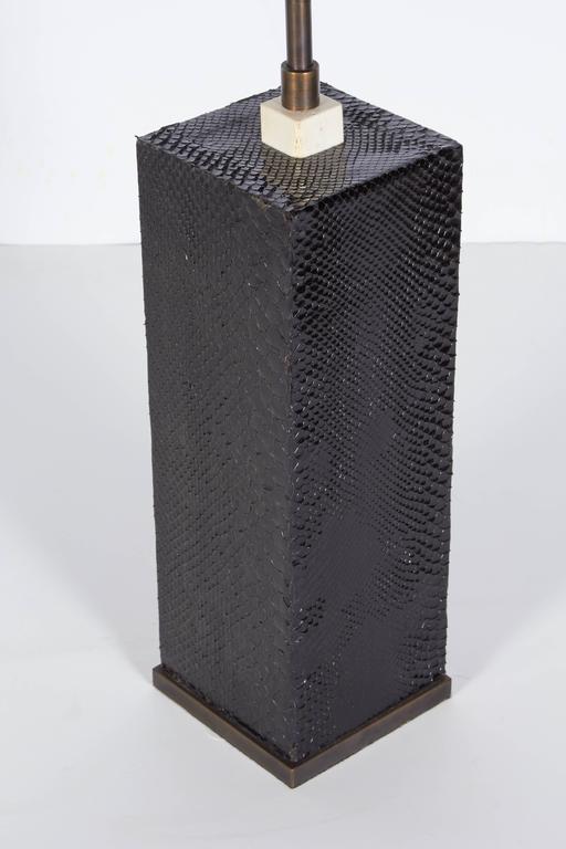 Pair of Lamps Finished in Snakeskin by R and Y Augousti, Paris For Sale ...