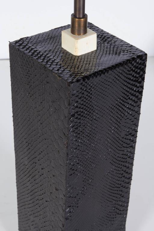 Pair of Lamps Finished in Snakeskin by R and Y Augousti, Paris For Sale ...