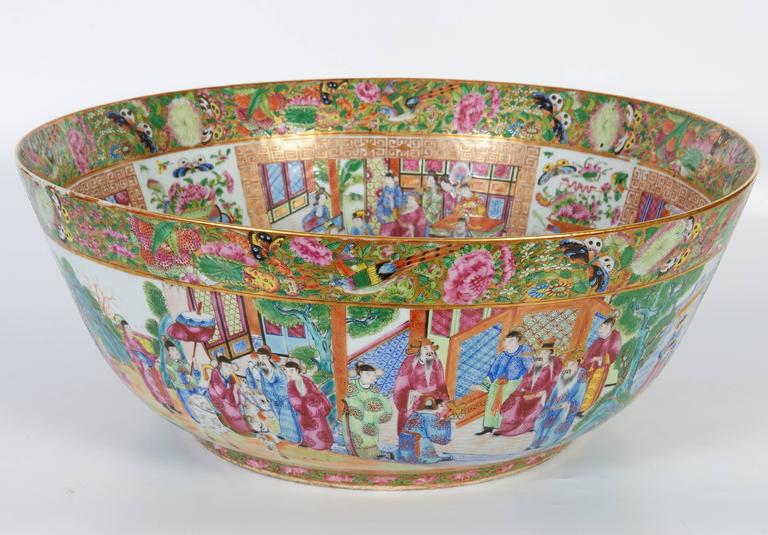 Chinese Export 'Canton Famille Rose, ' or 'Rose Medallion' Large Center ...