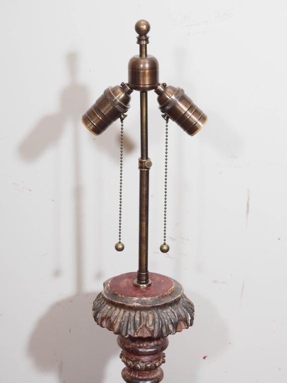 Pair of Carved Wood Vasiform Standards Now Wired as Lamps For Sale at ...