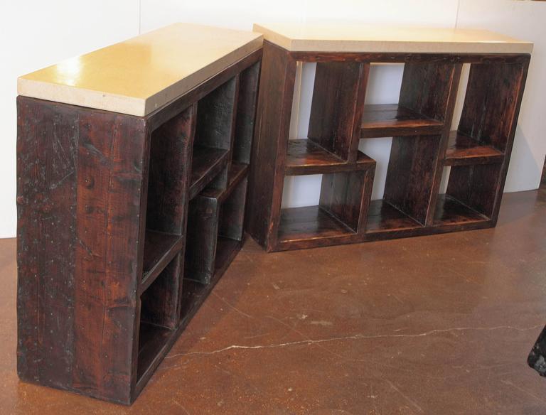 Modern Geometric Shelving Unit at 1stDibs