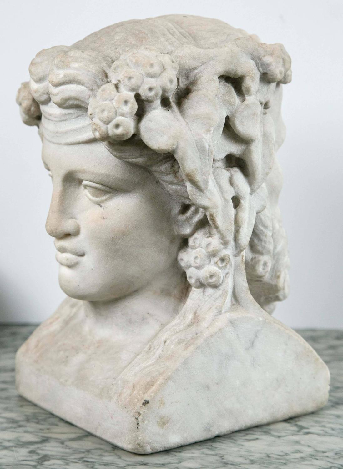 Carved Bust of the God Janus at 1stdibs