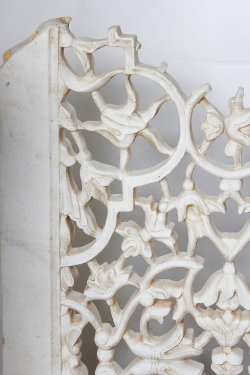White Marble Jali Screen Fragment at 1stDibs