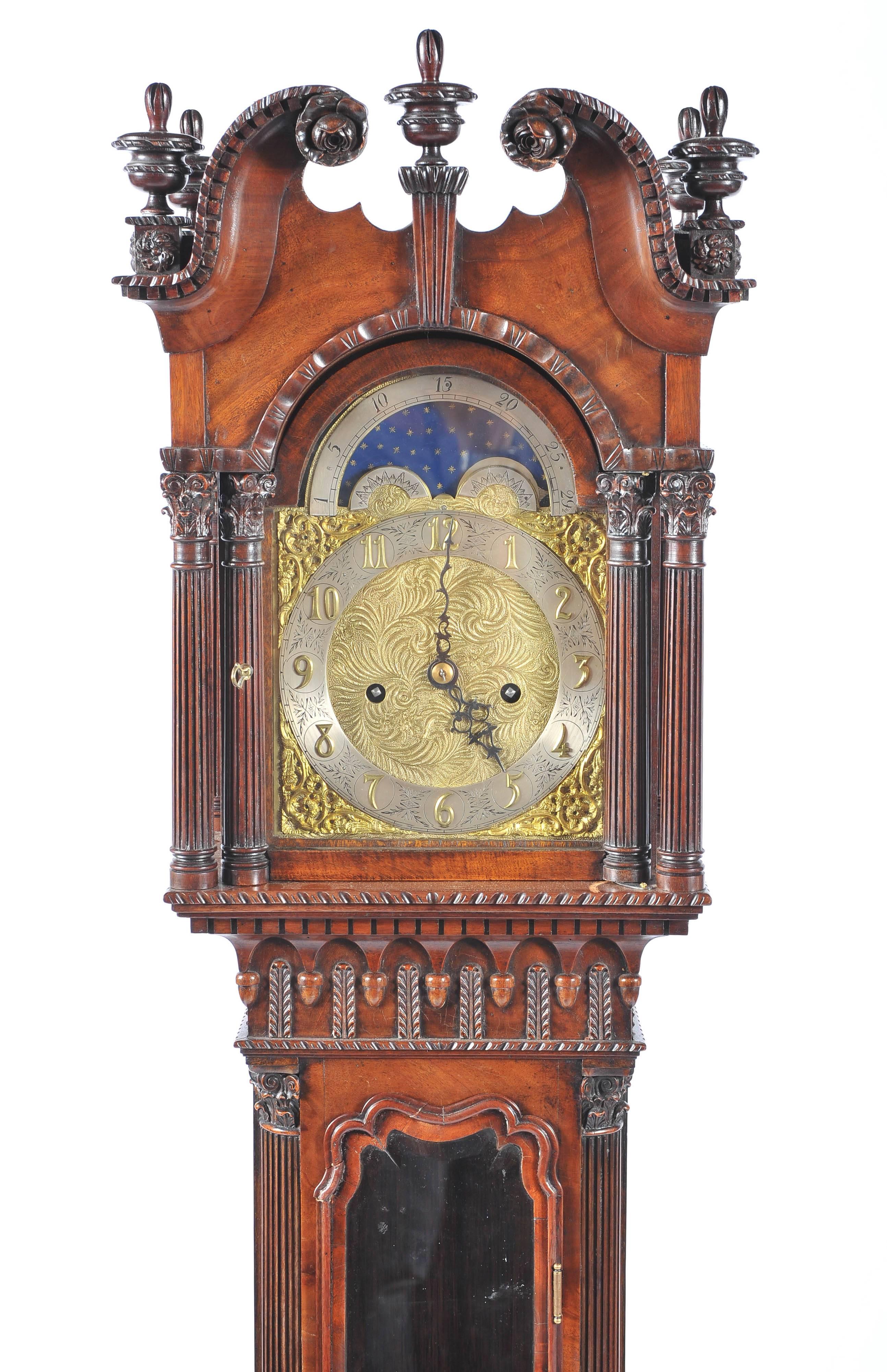 Grandmother Clock in the Chippendale Style at 1stDibs