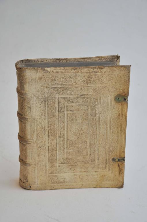 17th Century Collection of Four Rare European Vellum Books with Buckles ...