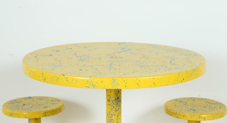 Yellow Splatter Paint Ice Cream Table at 1stDibs