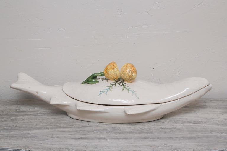 Antique Italian Faience Fish Tureen at 1stDibs