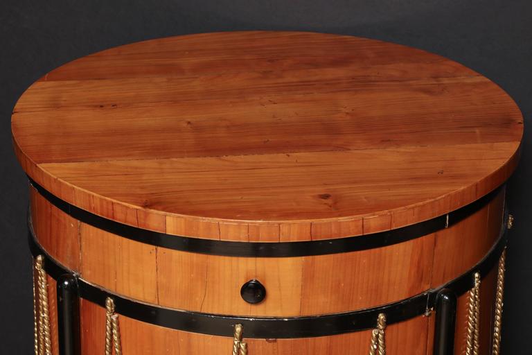 Unusual Pair of Italian Drum Form Cabinets at 1stDibs