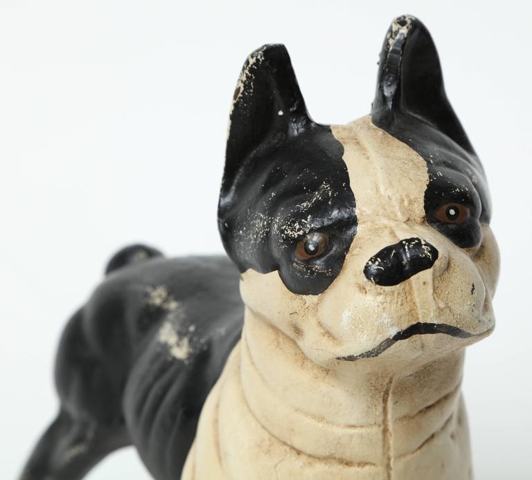 Cast Iron Boston Terrier Door Stop at 1stDibs