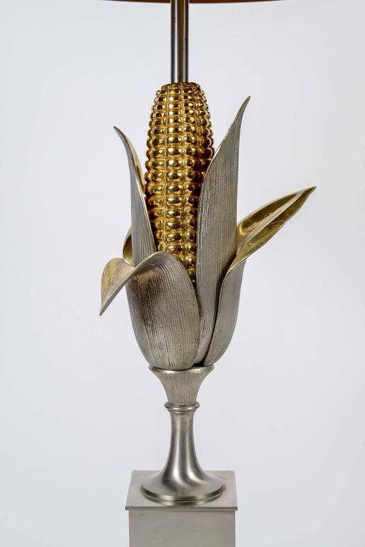 Pair of Maize Bronze Table Lamps by Maison Charles at 1stDibs