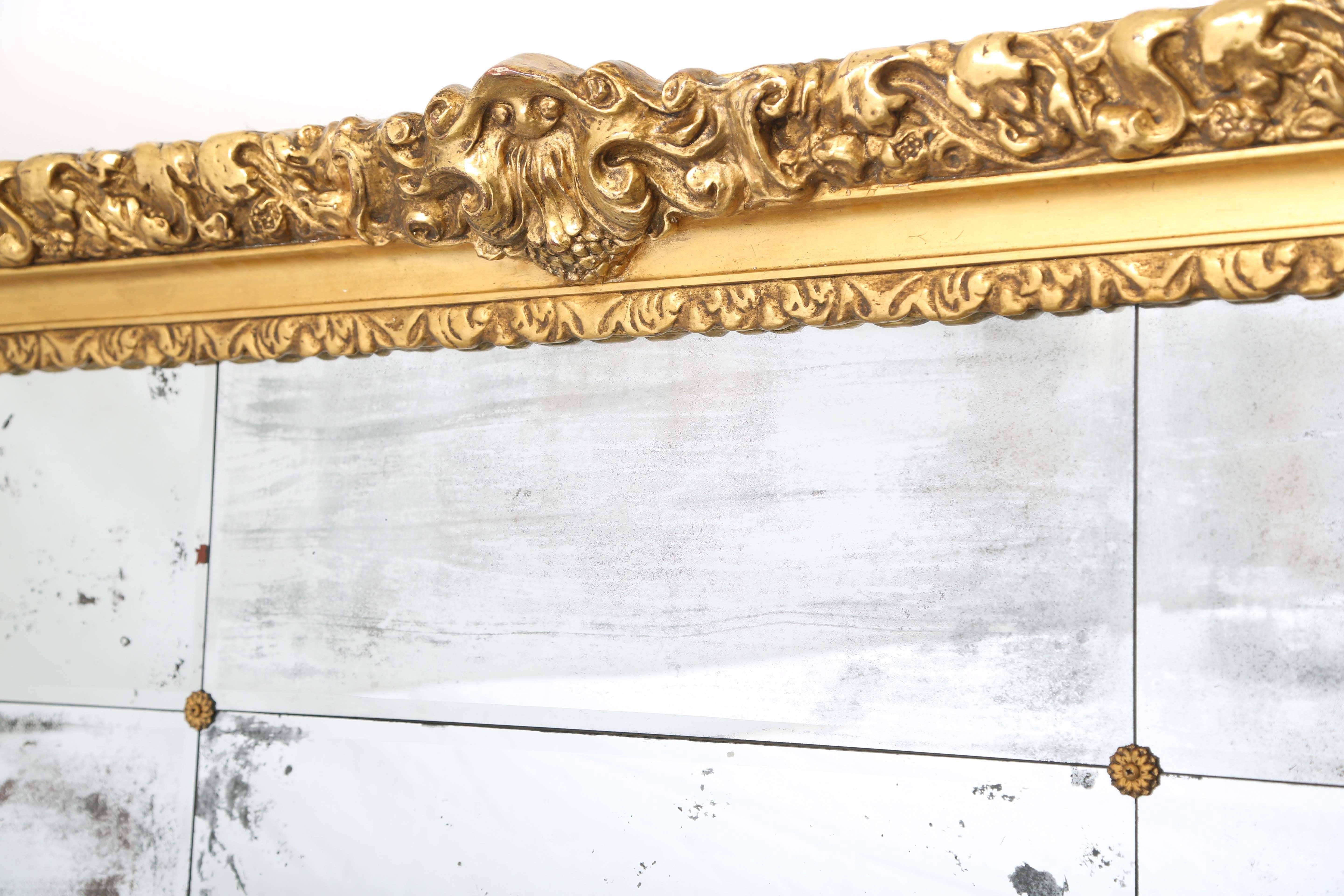 Monumental 19th Century Baroque Giltwood Wall Mirror, 9 foot x 6 foot ...