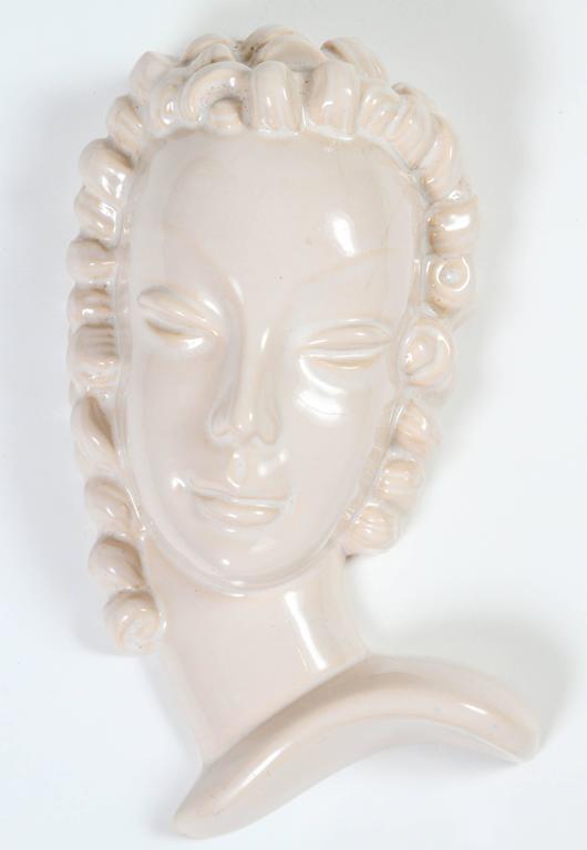 Art Deco Wall Hanging Bust of Woman at 1stDibs