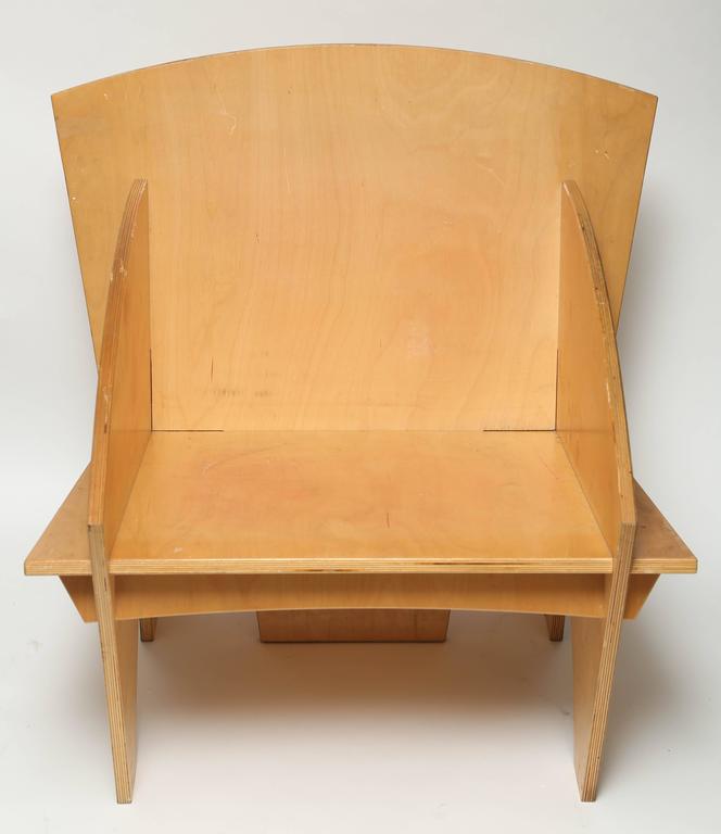 Art Deco Deconstruction Modern Plywood Chair Manner of Ilonka Karasz ...