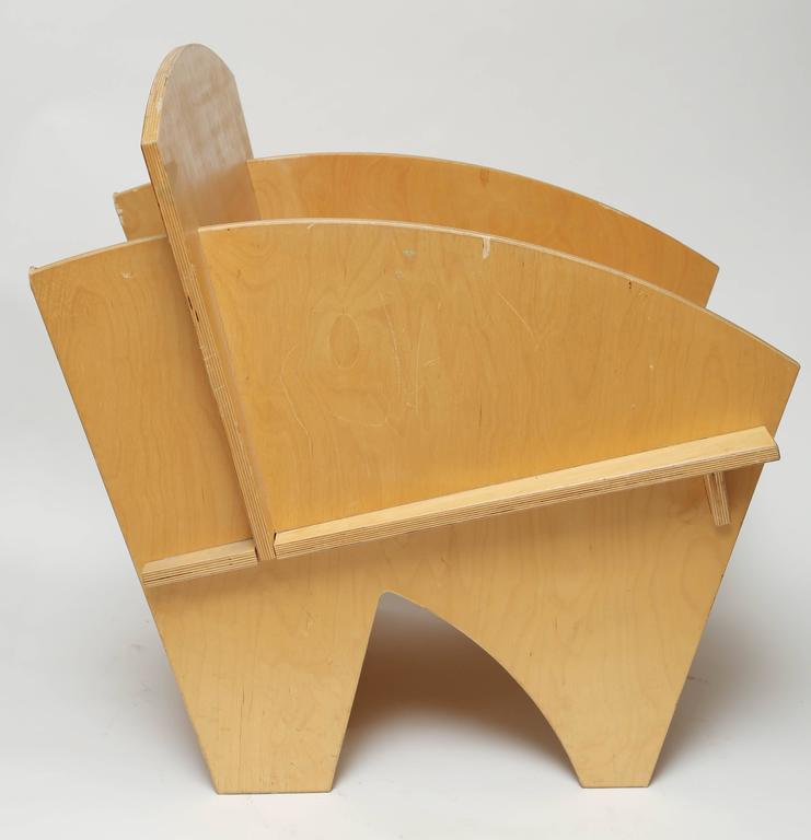 Art Deco Deconstruction Modern Plywood Chair Manner of Ilonka Karasz ...
