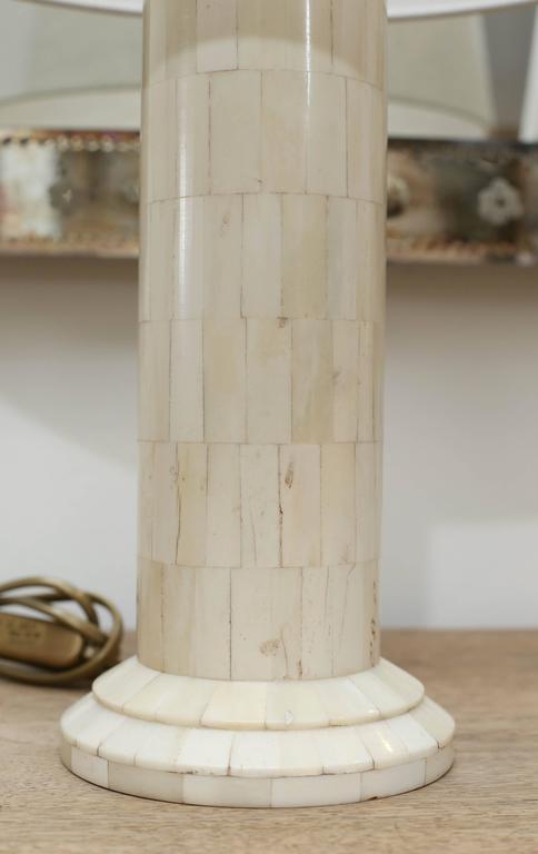 Bone Lamp and Shade at 1stDibs