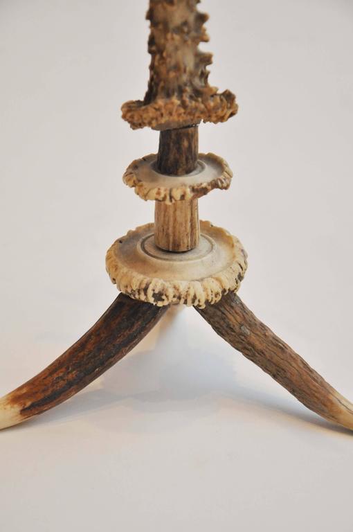 Pair of 18th Century Bavarian Antler Candlesticks at 1stDibs