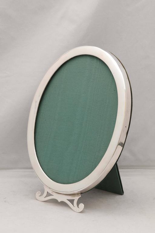 Art Nouveau Sterling Silver Oval Picture Frame at 1stDibs