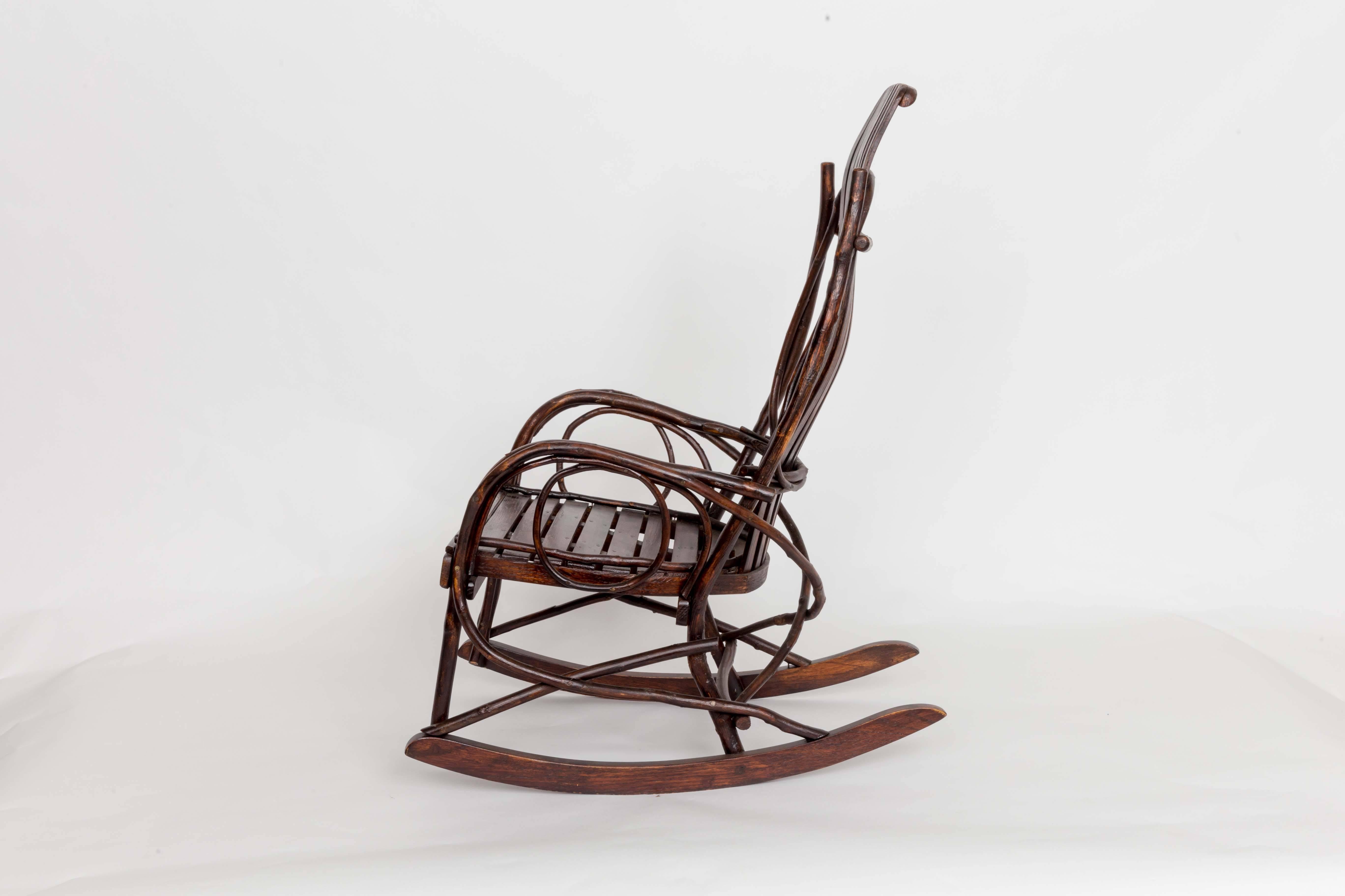 Early 20th-Century Adirondack Childs Rocker For Sale at 1stDibs