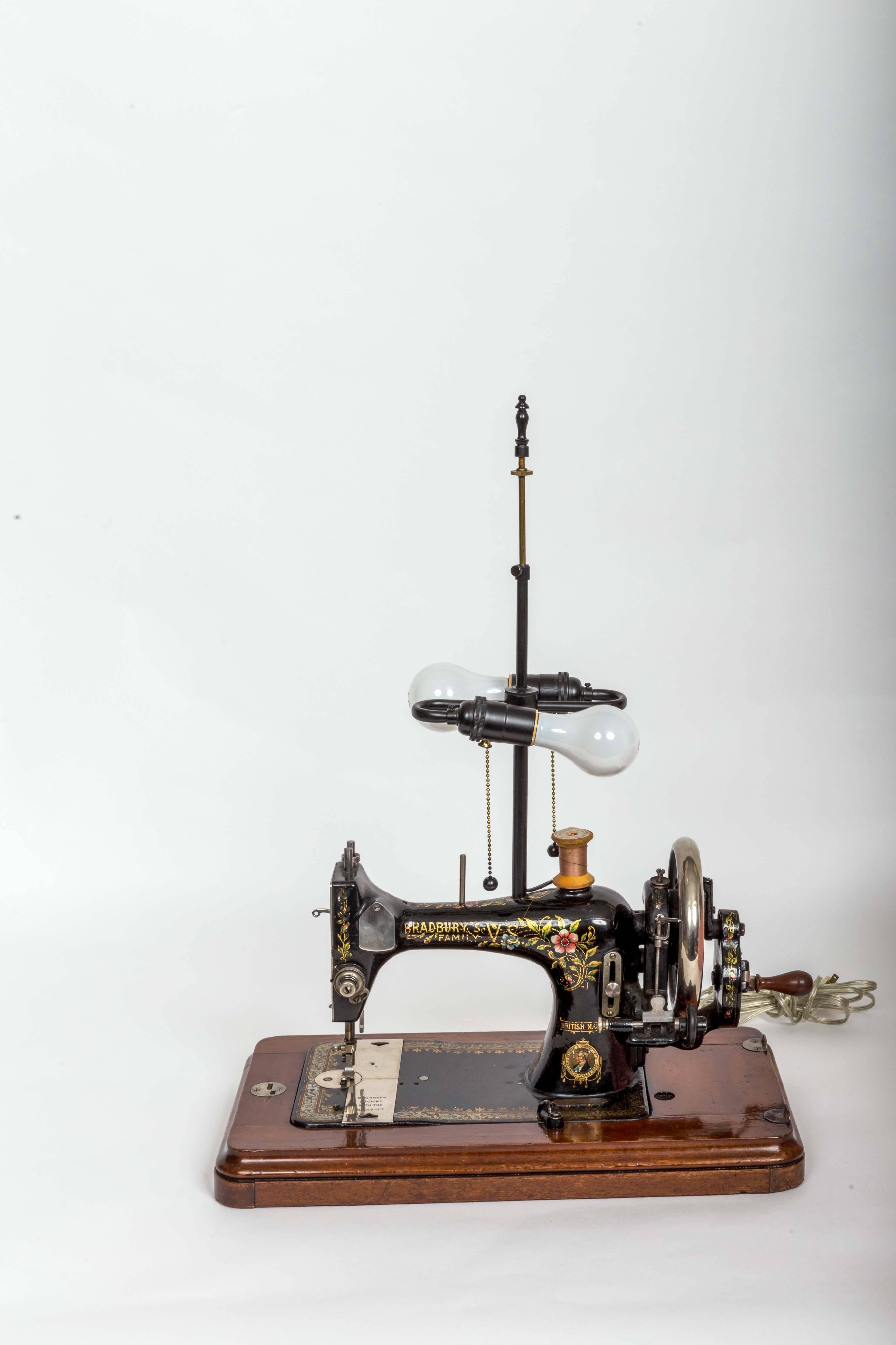 'Diamond and Baratta' Victorian Sewing Machine Lamp at 1stDibs | sewing ...