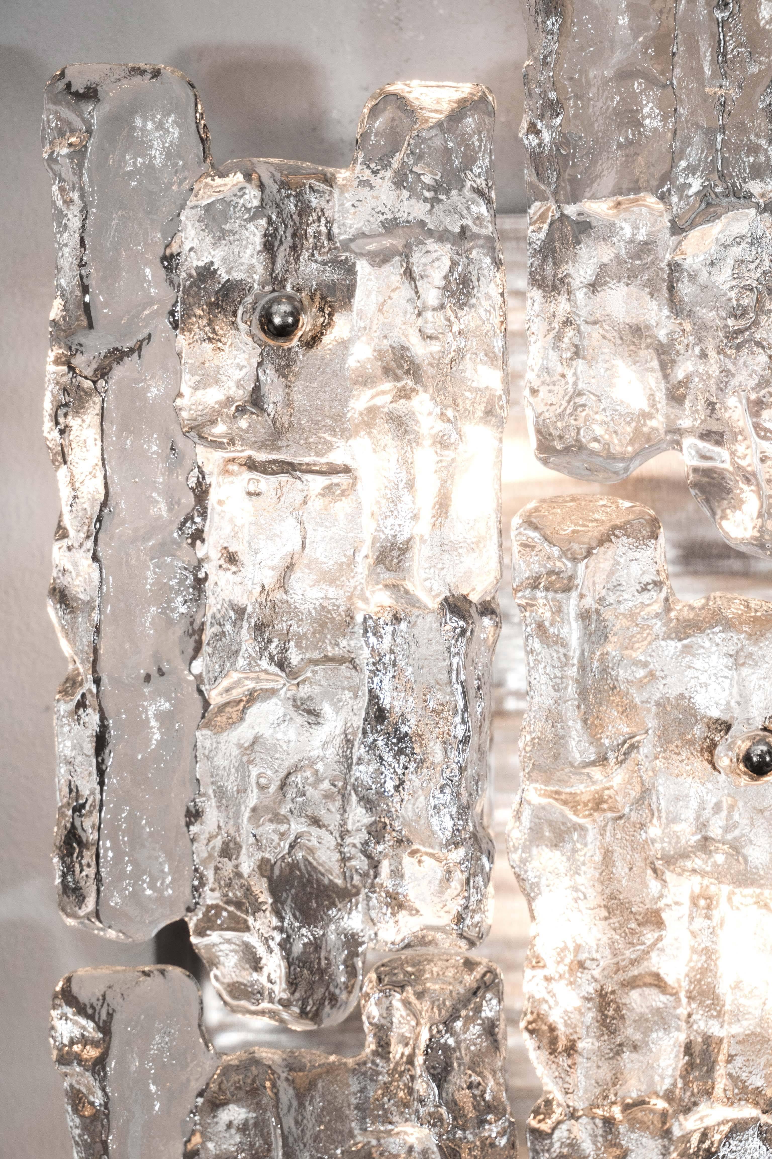 Pair of Kalmar Glass Sconces For Sale at 1stDibs